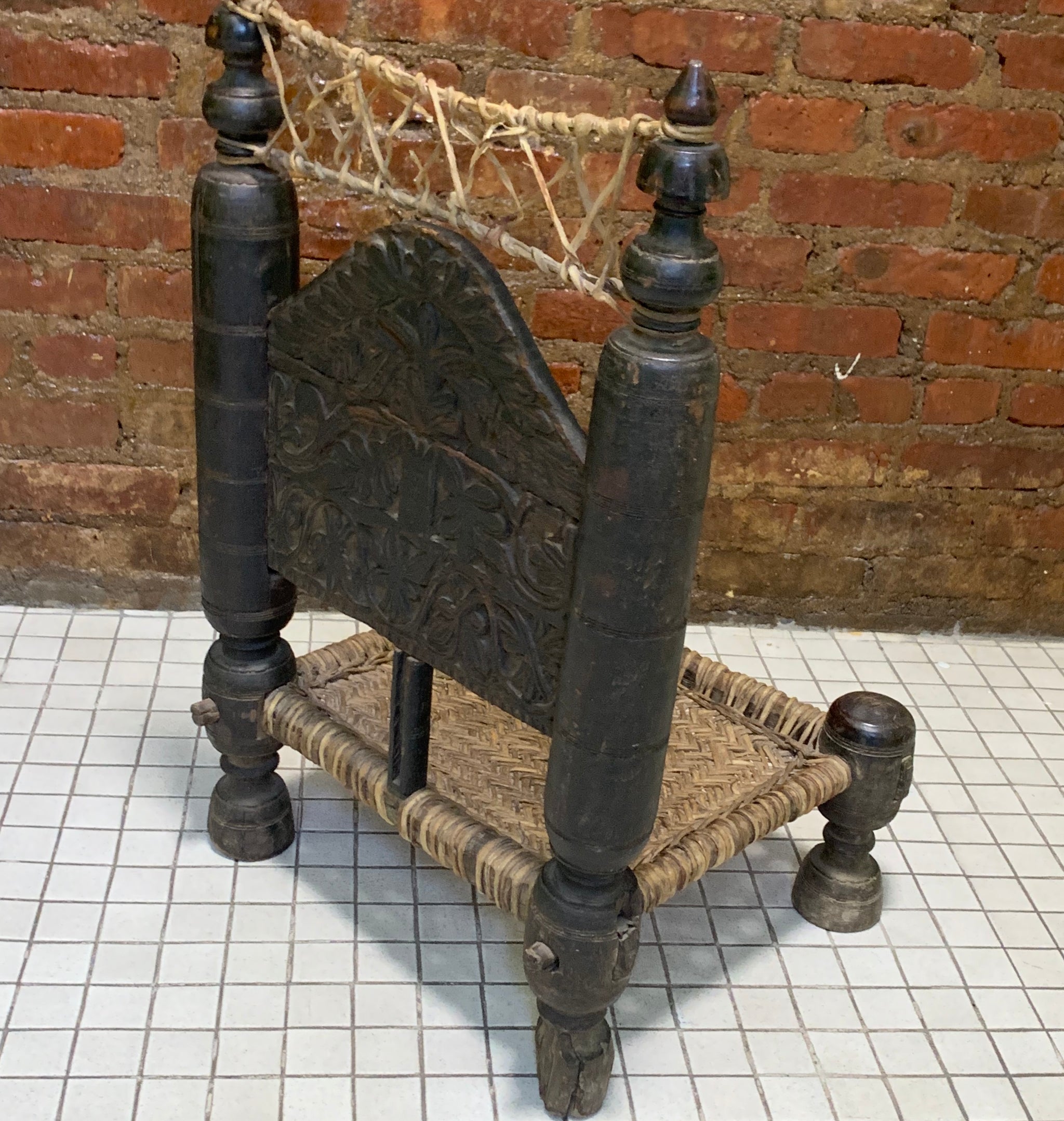 Low antique Indian chair – Tibetan Keepsakes